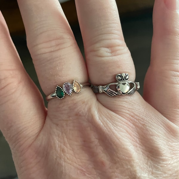 Claddagh Ring in Stainless Steel, Irish Ring, Heart Ring, Clatter Ring ...