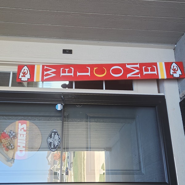 Kansas City Chiefs Welcome Sign - Etsy