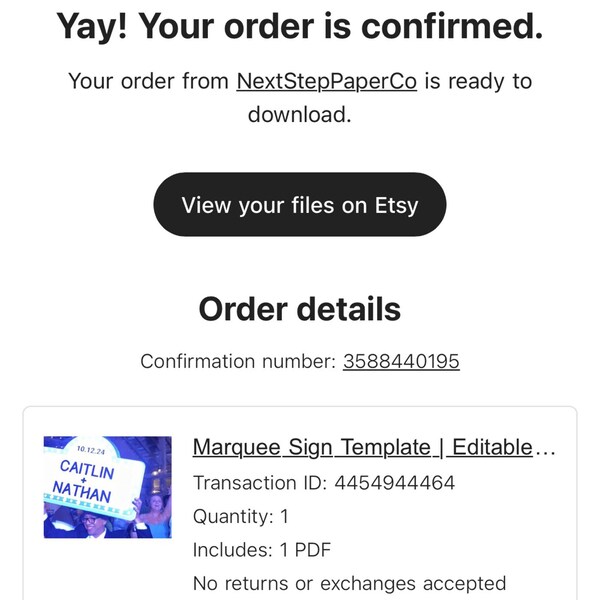 Marquee Sign Template | Editable Digital Download - Etsy