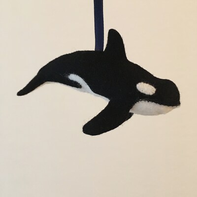 Felt Orca Whale Sewing Patterns Felt Killer Whale Soft Toy Sewing ...