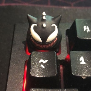 Gengar Venom Black Keyboard Cherry Mx Keycap Resin Mechanical Keyboard ...