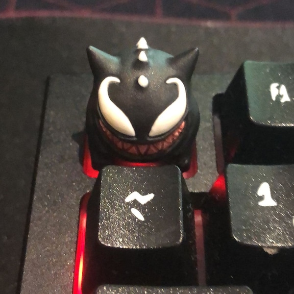 Gengar Venom Black Keyboard Cherry Mx Keycap Resin Mechanical Keyboard ...