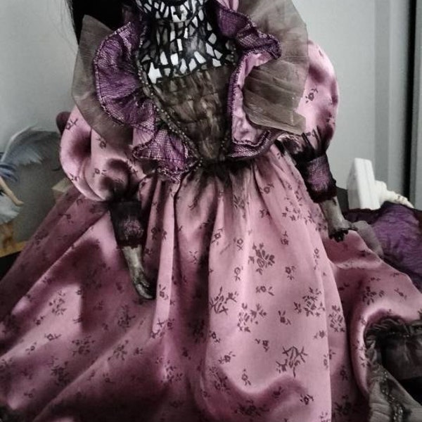Stunning Christmas Goth Ghost Doll,handpainted Ooak Antique, Unique ...