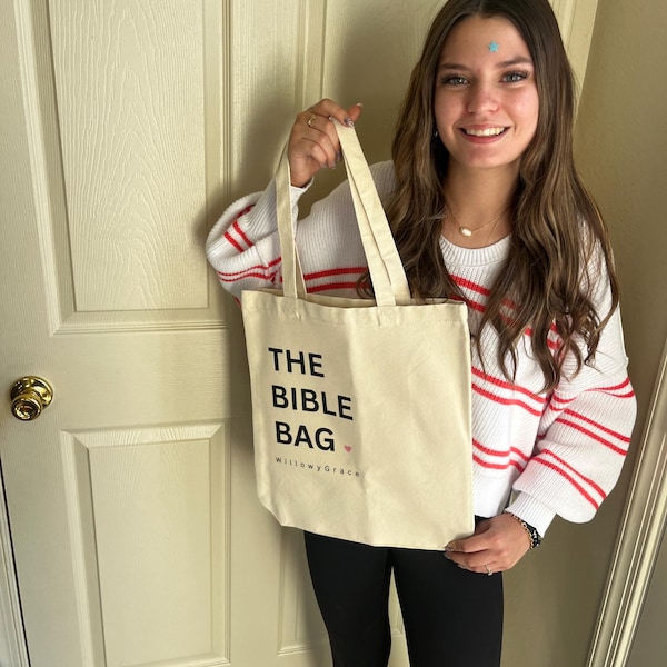 Bible Bag, Bag for Bible, the Bible Bag, Cavnas Bag, Washable Bag ...