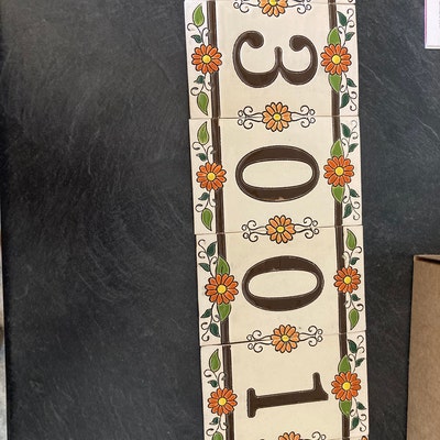 Handmade Ceramic House Number Tiles MARIGOLD Large Size - Etsy