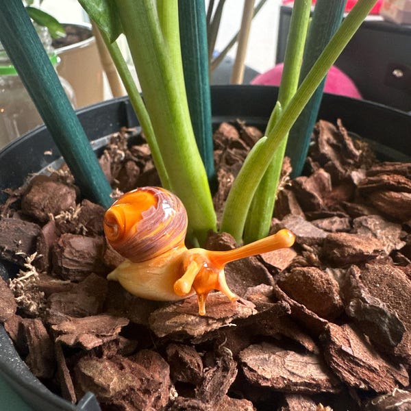 Glass Figurine Jumping Spider, Glass Brown Spider, Handblown Glass ...