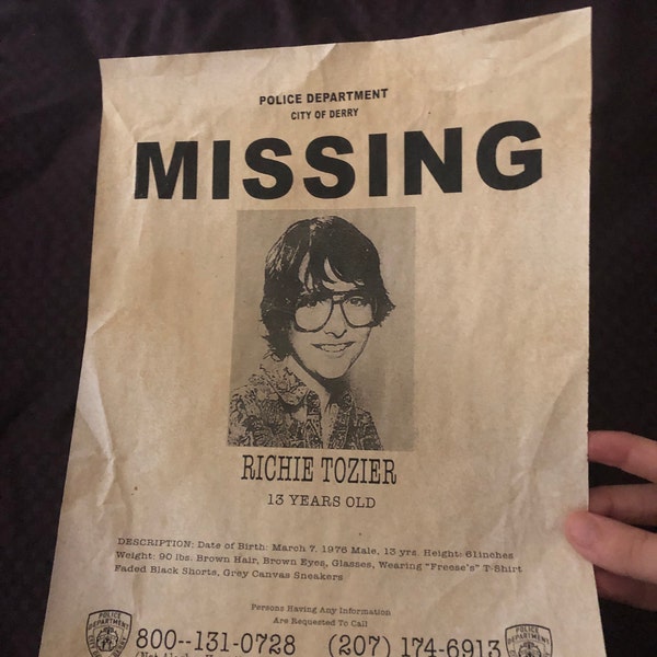 IT Movie Missing Posters, Losers Club Horror Memorabilia - Etsy