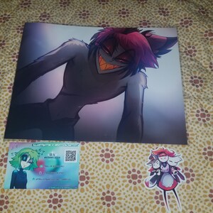 Hazbin Hotel Neon Alastor Fanart Prints - Etsy