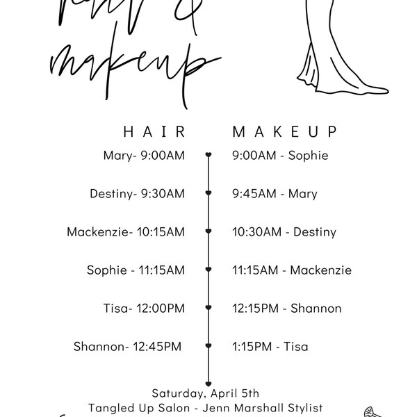 Reception Program, Printable DIY Wedding Reception Card in 10 Sizes ...