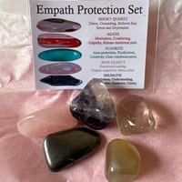 Empath Protection Crystals Set, Empath, Protection, Smoky Quartz, Agate ...
