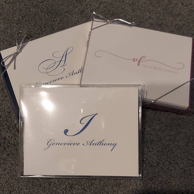 Personalized Monogram Stationery Cards Custom Cards for Her Customized ...