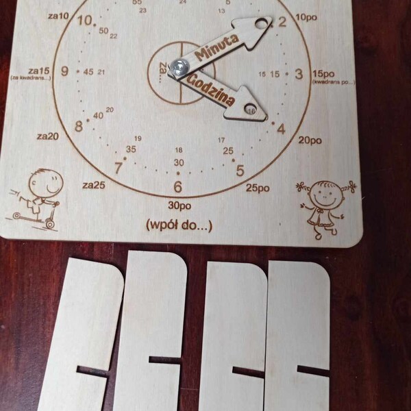Educational Clock for Learning for a Child. Hanging Clock and Standing ...