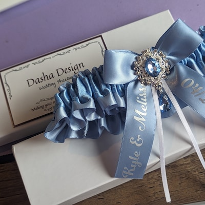Blue Garter, Wedding Garter, Garter Set, Bridal Garter, Wedding Garter ...