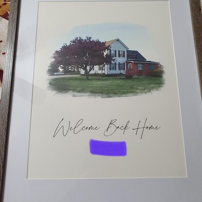 New Home Gift, Realtor Closing Gift, House Portrait, Housewarming Gift ...