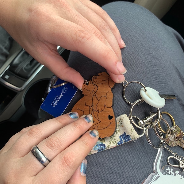 Dog and Cat Couple Keychains - Friendship or Relationship Matching ...