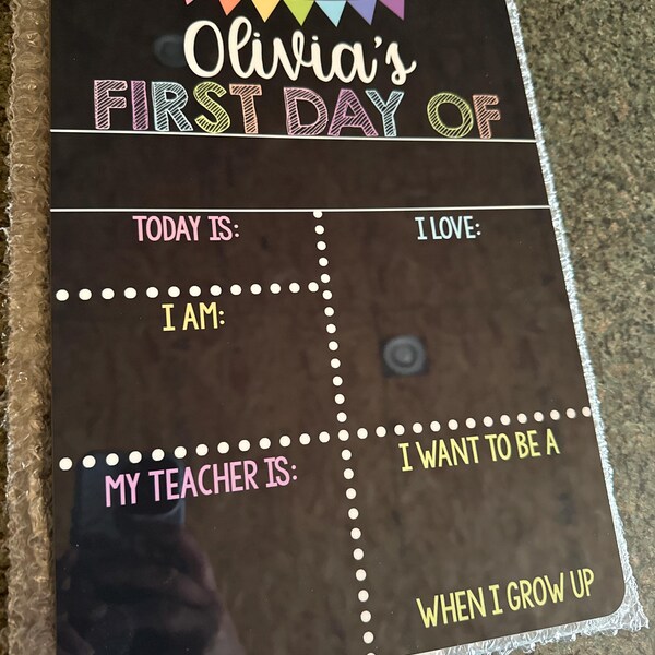 First and Last Day of School Sign, Liquid Chalk Dry Erase School Board ...