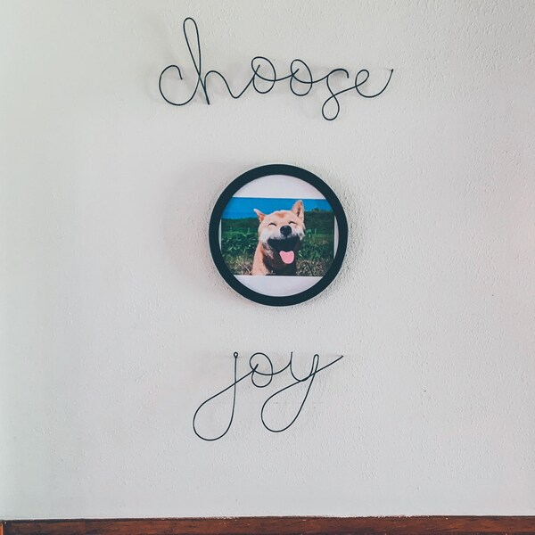 CHOOSE JOY Wire Word Sign | Wire Words | Wire Word Sign | Custom Wire ...