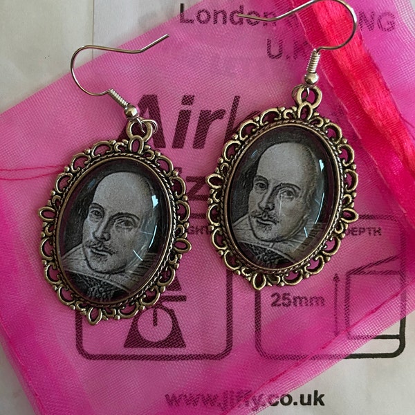 William Shakespeare Earrings - Shakespeare Earrings - Shakespeare ...