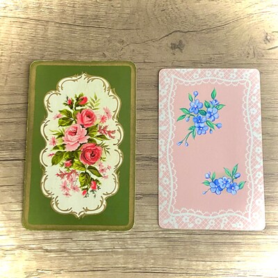 Antique Pink Roses and Silhouette Lace Playing Cards Lot - Etsy