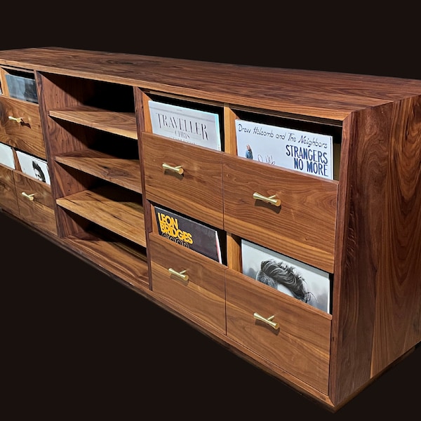 Solid Brass Mid-century Modern Cabinet Knob - Brushed Gold - Etsy