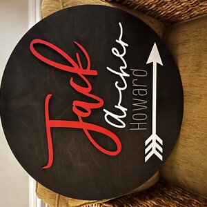 24 Inch Arrow Name Sign Adventure Theme Sign Baby Name Sign Arrow Theme ...