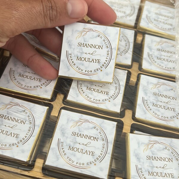 50 Wedding Neapolitan Chocolate Favours - Personalised Chocolate ...