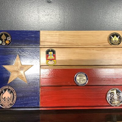 Thin Silver Line Challenge Coin/ Thin Grey Line Coin Display ...