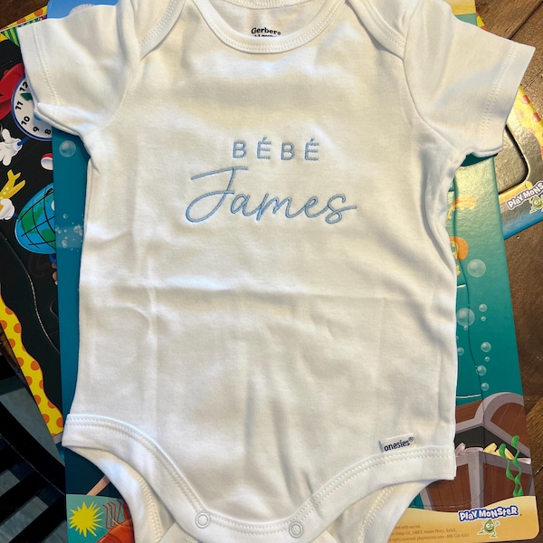 Embroidered Onesies® Brand, Personalized Baby Onesies® Custom Natural ...
