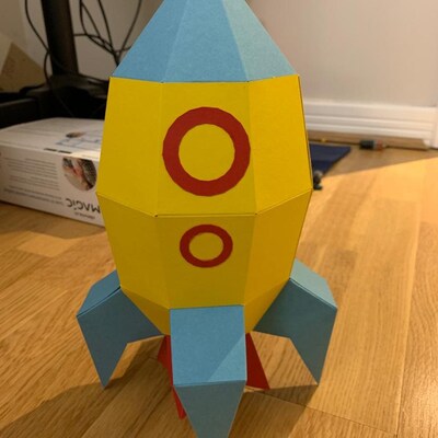 DIY Papercraft Rocket,rocket Lamp,paper Rocket,rocket Gifts,rocket Toy ...