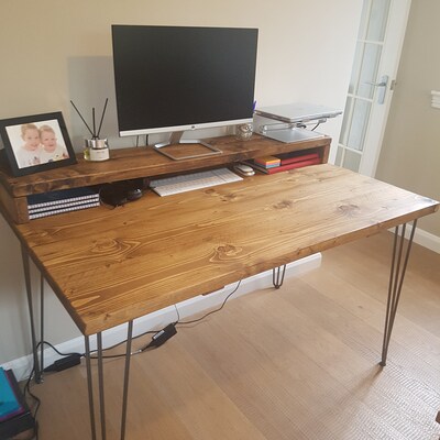 Rustic Desk for Home Office Desk Hairpin Legs Steel Legs - Etsy