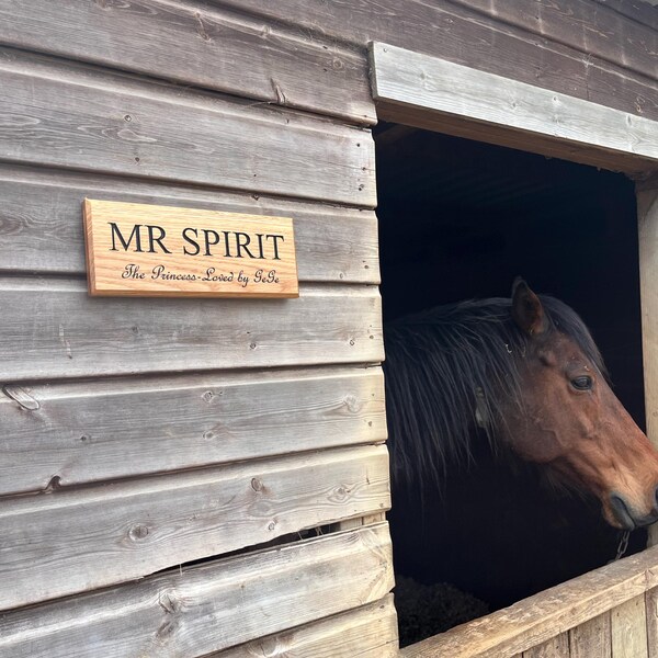 Stable Name Plate. Solid Oak Stable Sign. Equestrian Sign. - Etsy UK