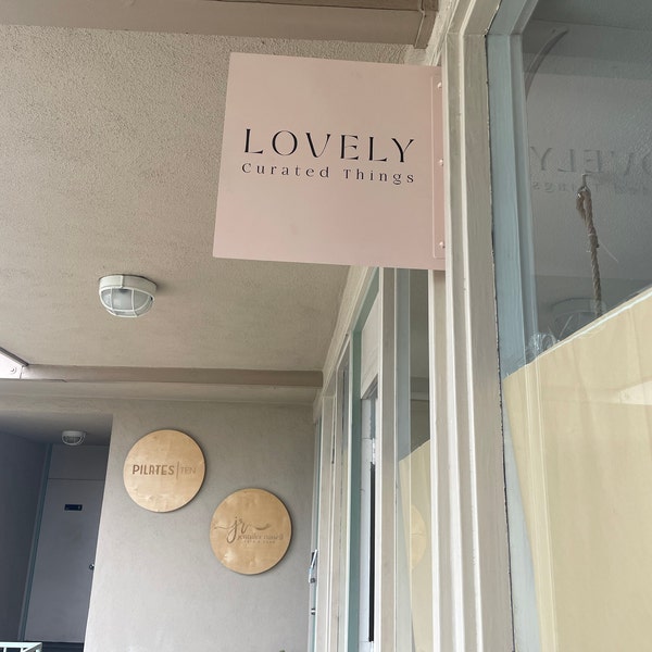 Flag Shop Sign, Round Shop Sign, Blade Sign,custom Shop Sign, Modern ...