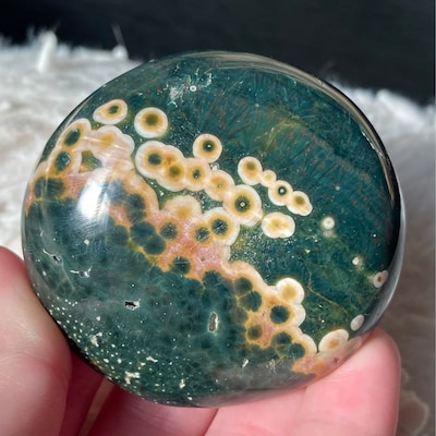 Vein 1 2 Ocean Jasper Slab / Flower Burst Orbs / OJU18 - Etsy