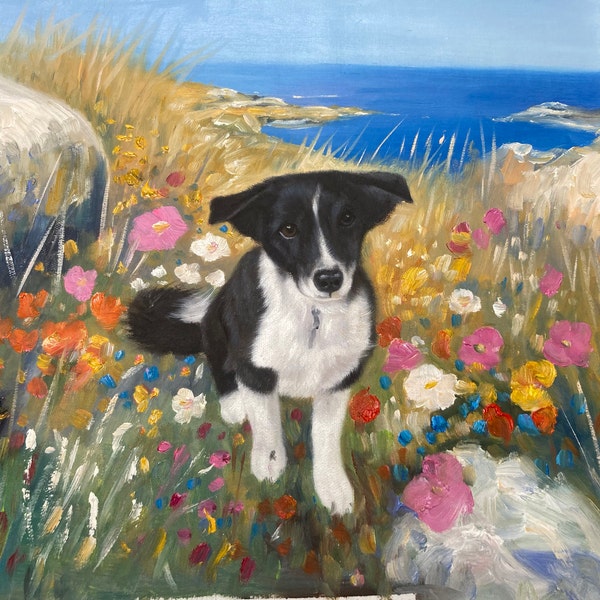 Custom Dog Drawing, Dog Memorial, Photo to Sketch, Charcoal Drawing ...