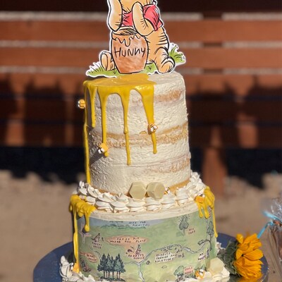 Pink Sky With Twinkling Stars Edible Cake Wrap or Stork Cake Topper - Etsy