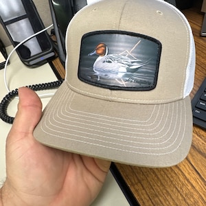 Lab Dog With Ducks Leather Patch Trucker Hat Richardson 112 - Etsy