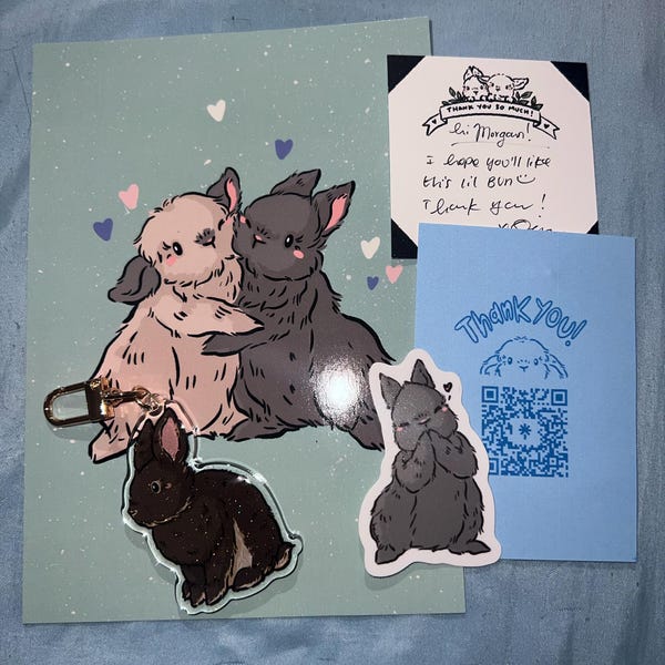 Cosmos Buns | Bunny Rabbit Tote Bag, Canvas Tote Bag - Etsy