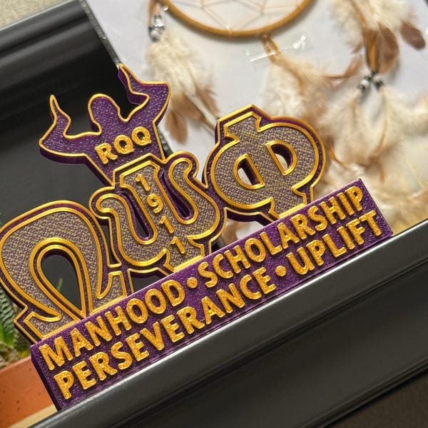 Massively OWT - "omega Psi Phi" 6 Inch Desktop Shield With Stand ...