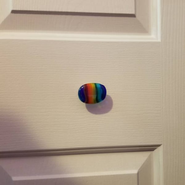 Rainbow Knobs, Made in USA, Drawer Pulls, Colorful Knobs, Glass Knobs, Rainbow Drawer Knobs ...