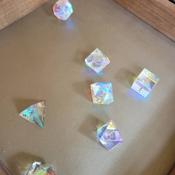 Prismatic Glass Dice Set - Etsy