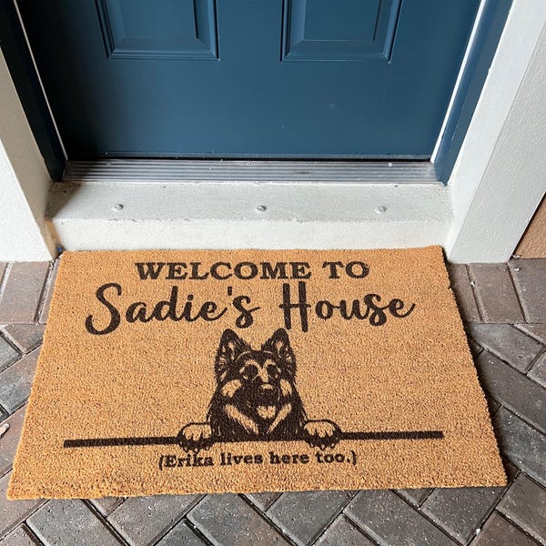 Personalized Dog Gift, Welcome Mat Dog, Dog Doormat, Custom Dog Gift ...