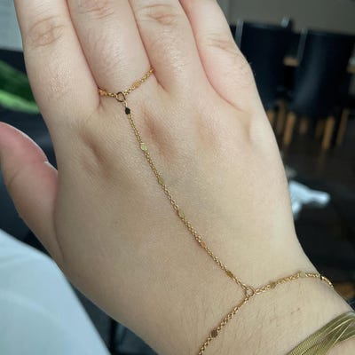 Gold Hand Chain, Dainty 18k Gold Plated Hand Chain Gold Hand Chain ...