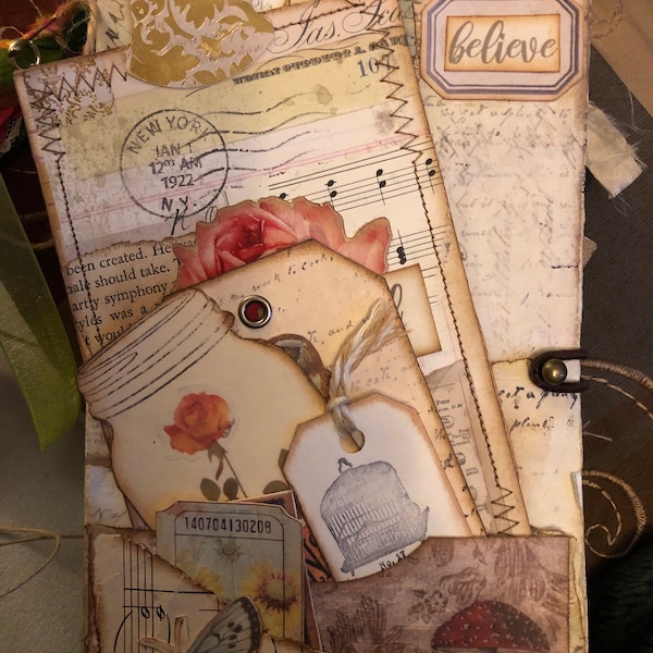Handmade Compact Junk Journal - Etsy