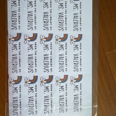 Teacher Book Labels Teacher Name Labels Personalized Teacher Stickers ...