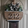 Front Door Decor Welcome Sign Address Sign Year Round Wreath Front Door ...
