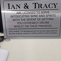 Funny Personalised Silver Home Bar Licence Sign, Metal Tin Sign/plaque ...