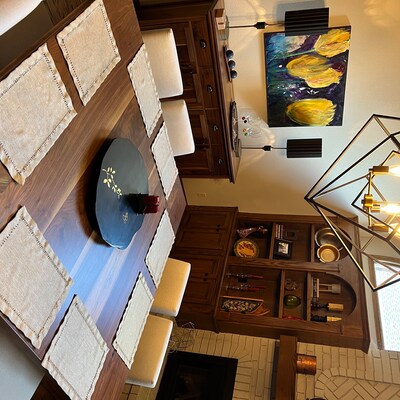 Handmade Blue Glass Mosaic Unique Round Table for Living Room Decor ...