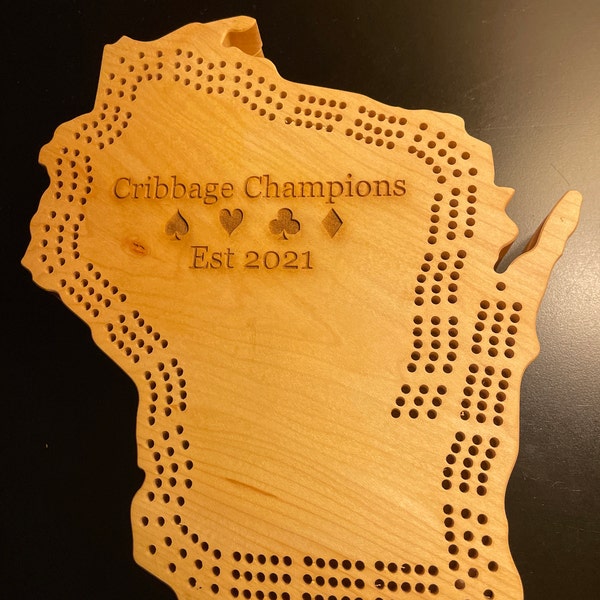 Customizable Motorcycle Cribbage Board Cruiser Custom Style - Pegs ...