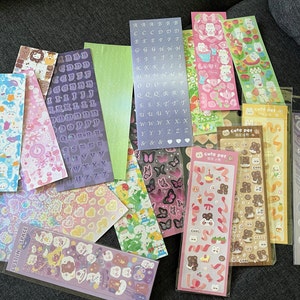 20 Korean Stickers Sheet Package Set Mystery Kawaii Stickers Pack Polco ...