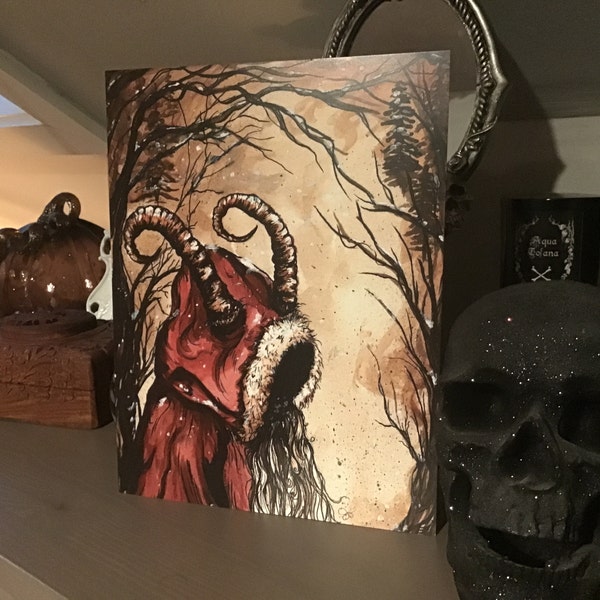 8.5x11 Krampus Art Print, Creepmus Art Print, Krampus Illustration - Etsy